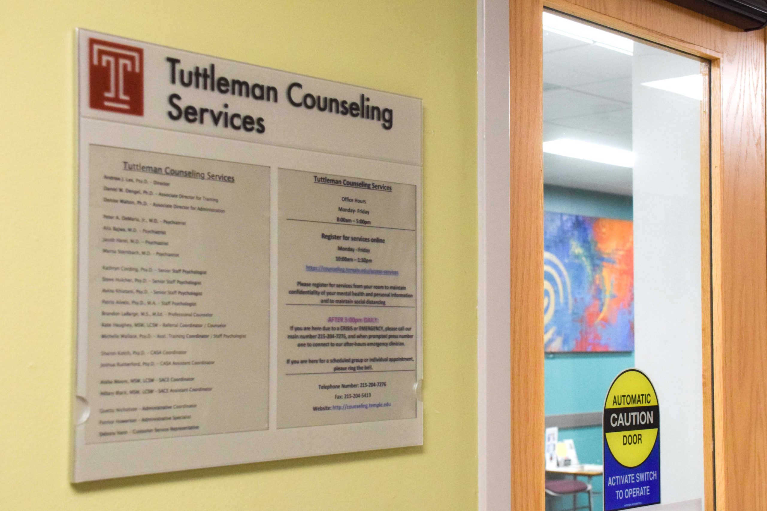 Tuttleman’s new director must improve quality of counseling services ...